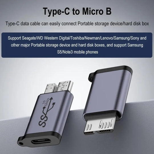 Type-C Female Transfer Micro B Male Adapter USB Link HDD Enclosure ...