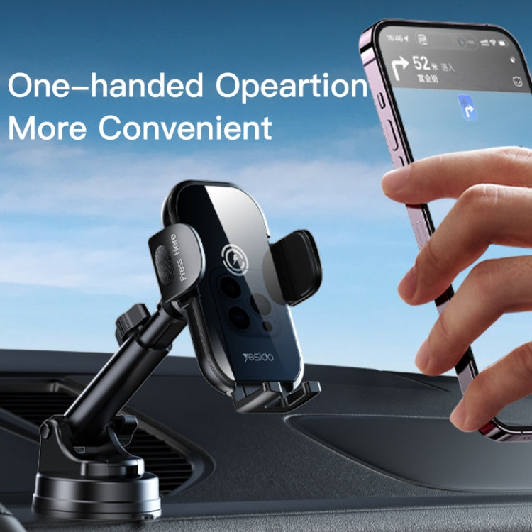 Yesido C197 15W 2 in 1 Suction Cup Type Wireless Charging Car Holder ...